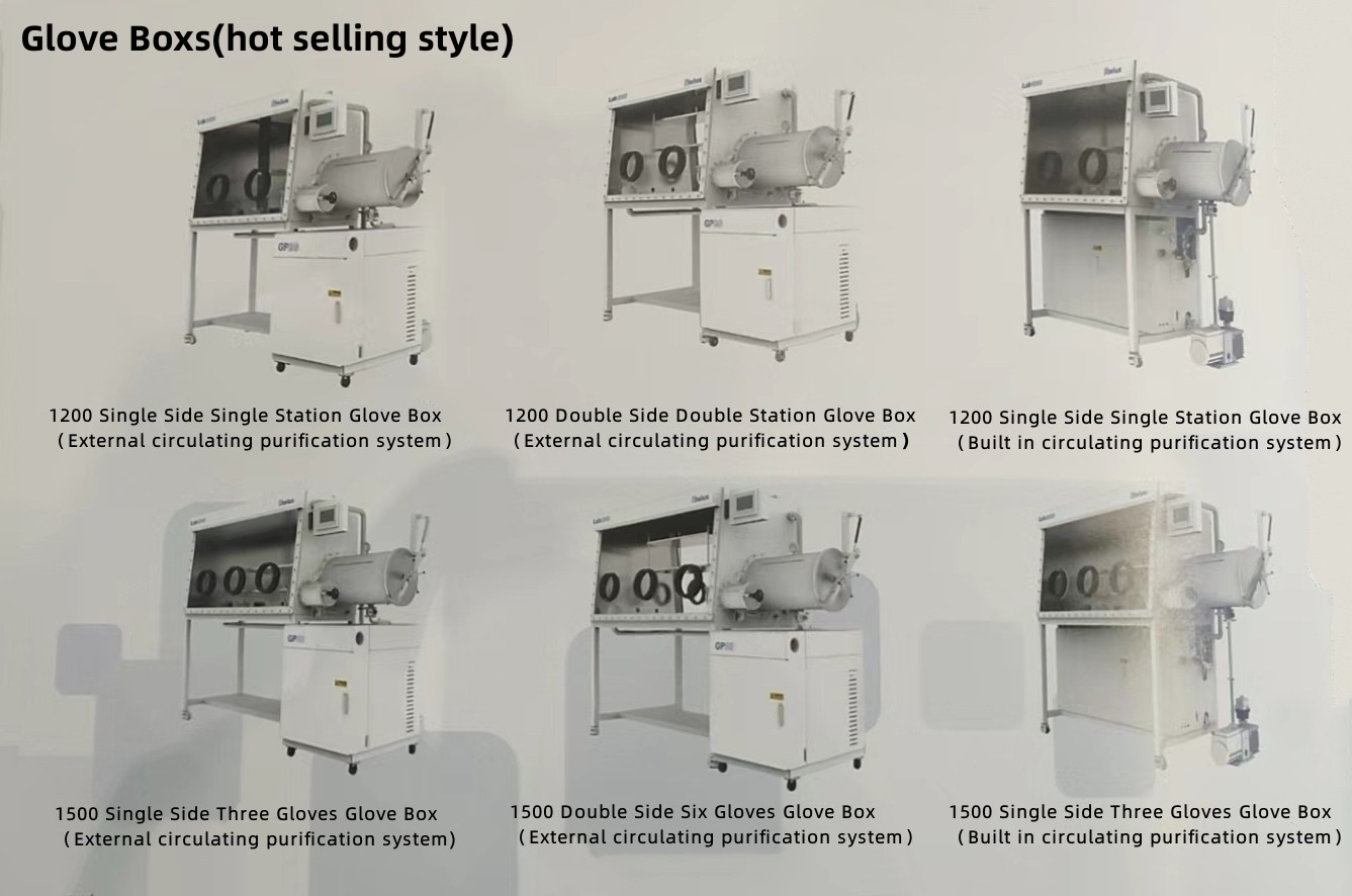 Lab Single Side Single Work Station Vacuum Glove Box with Purification ...