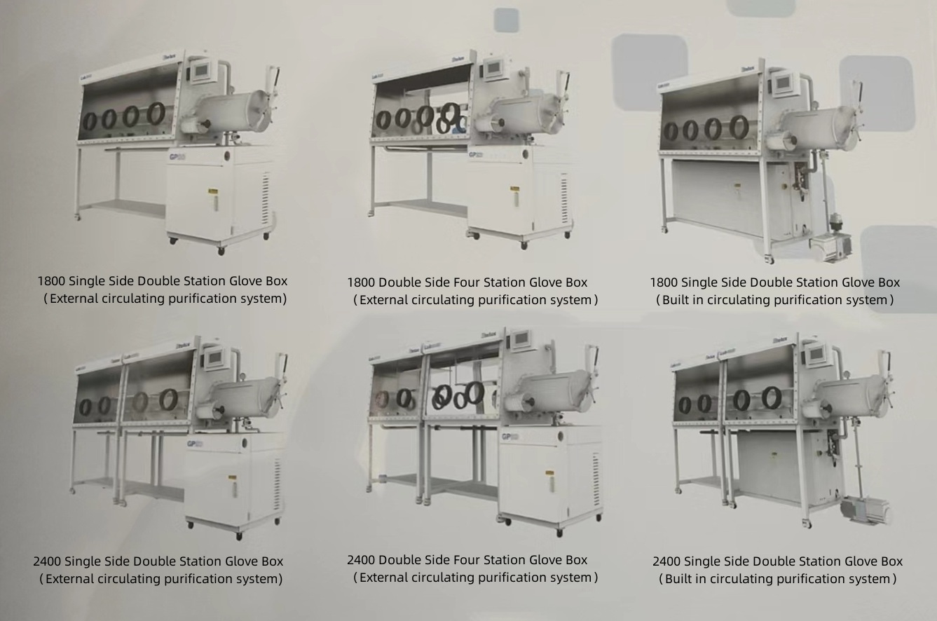 Lab Single Side Single Work Station Vacuum Glove Box with Purification ...